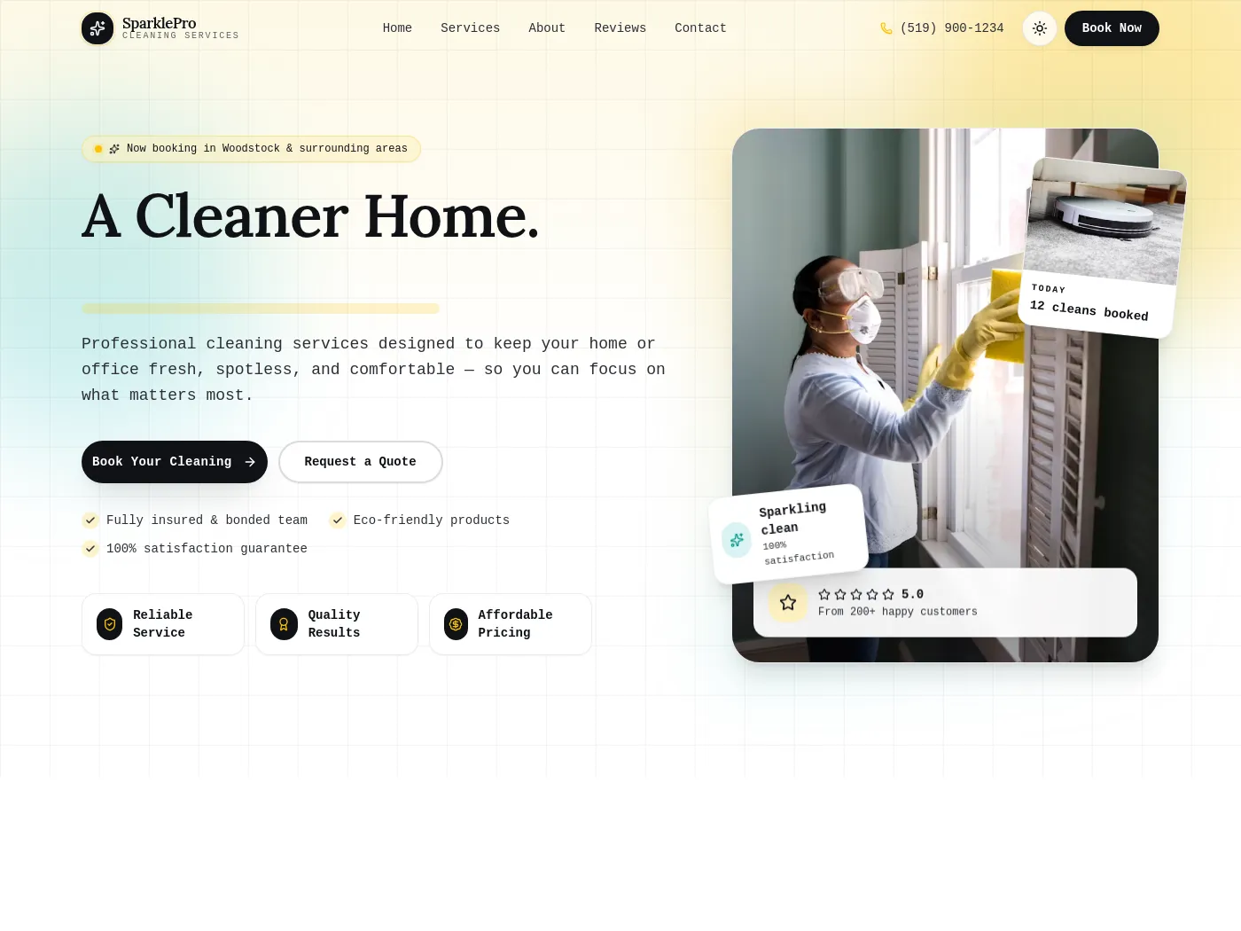 SparklePro Luxury Cleaning Site