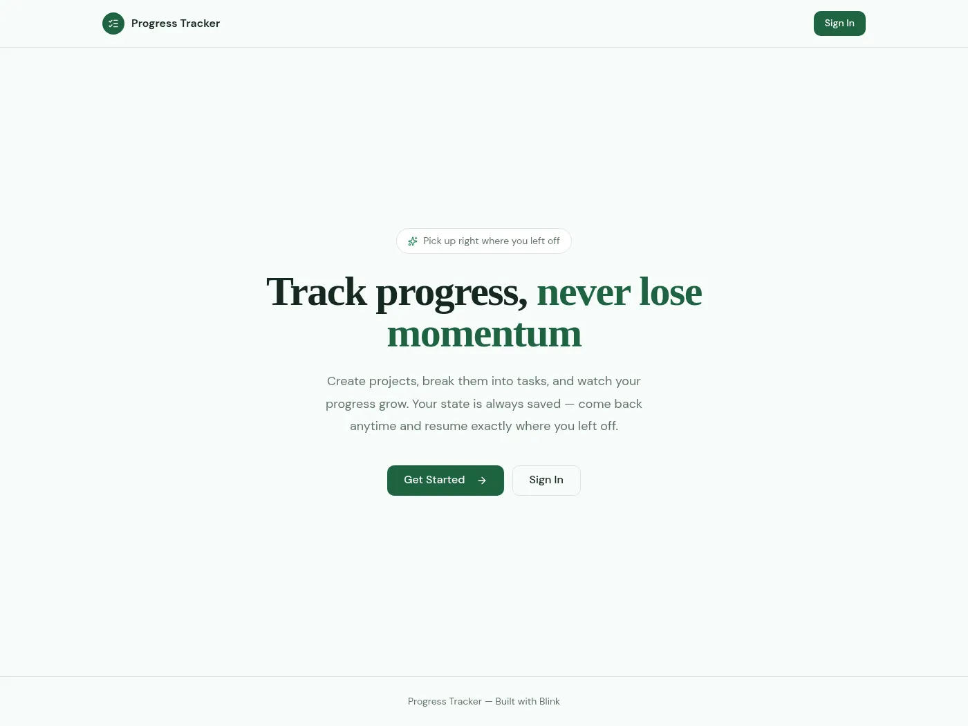 Progress Tracker App