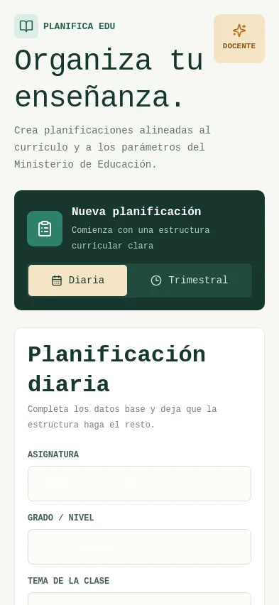 Planifica EDU App
