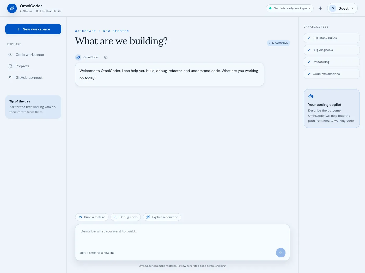OmniCoder AI Studio