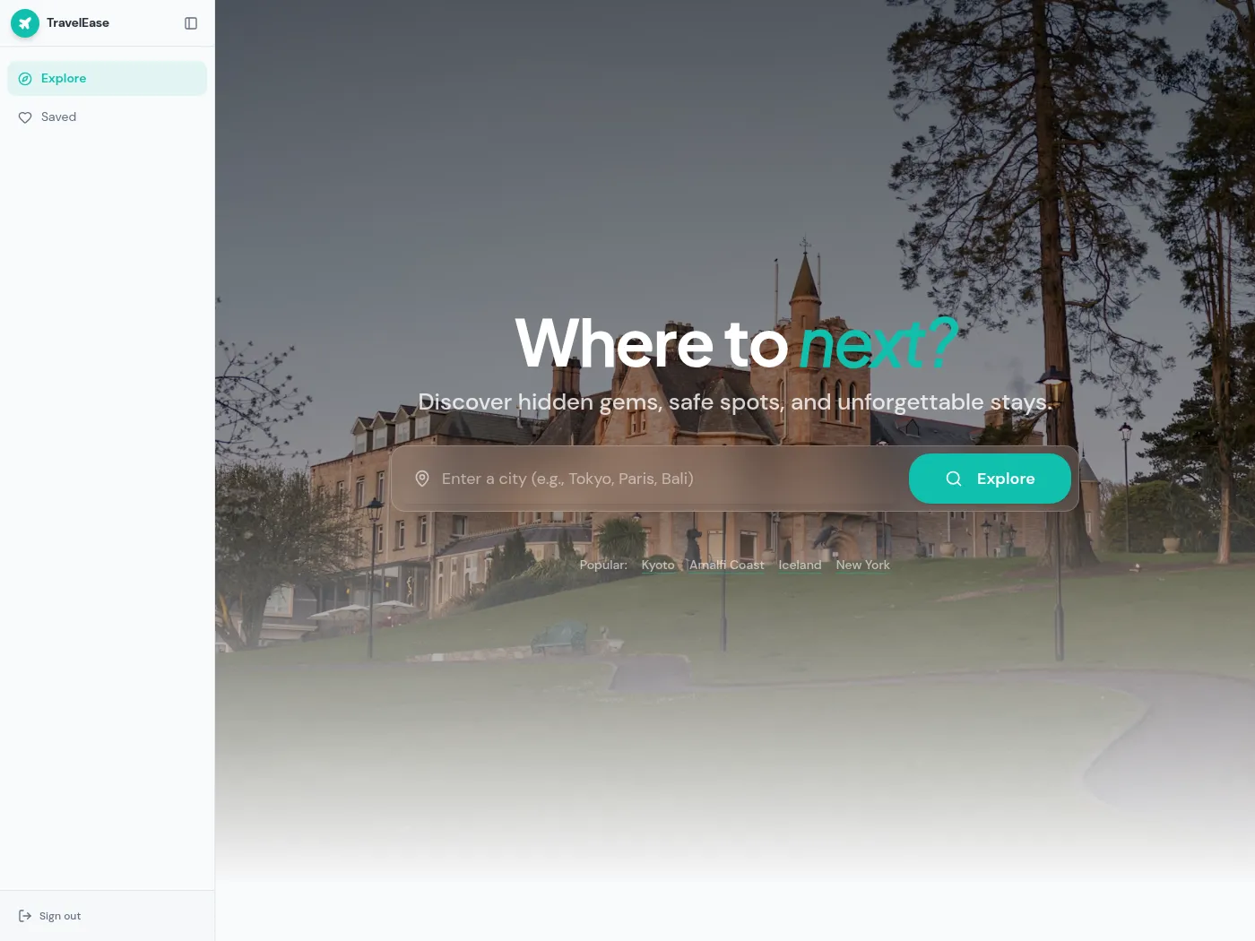 TravelEase Finder
