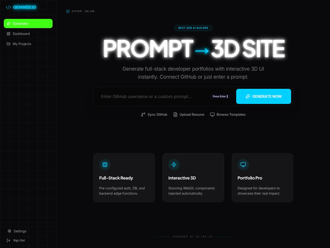 GenWeb3D