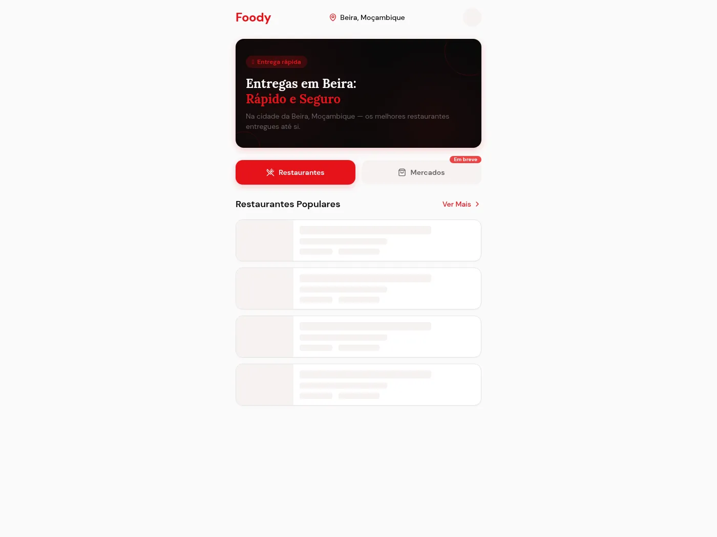Foody Mozambique Delivery Suite