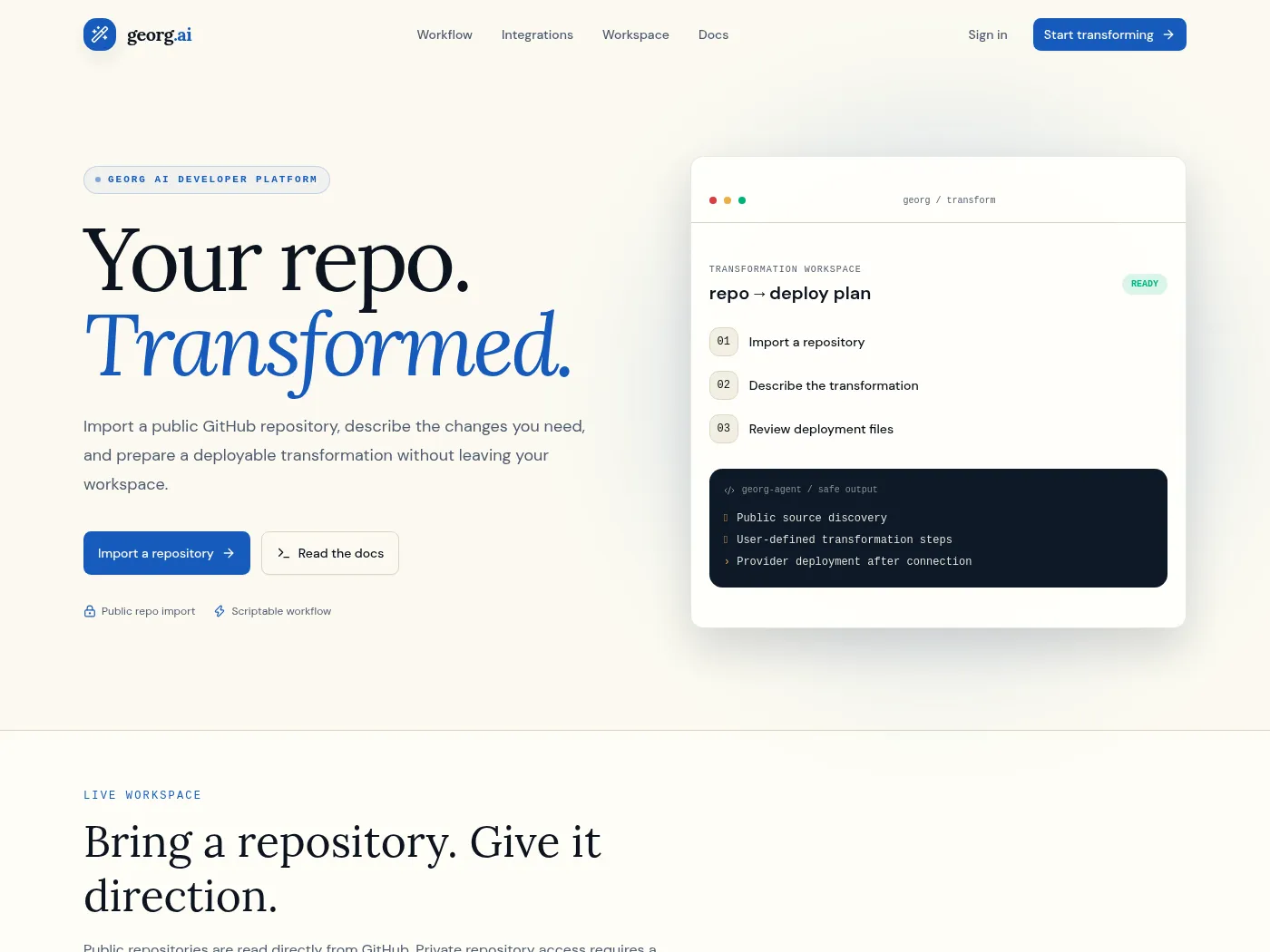 Georg AI Repo Transformer