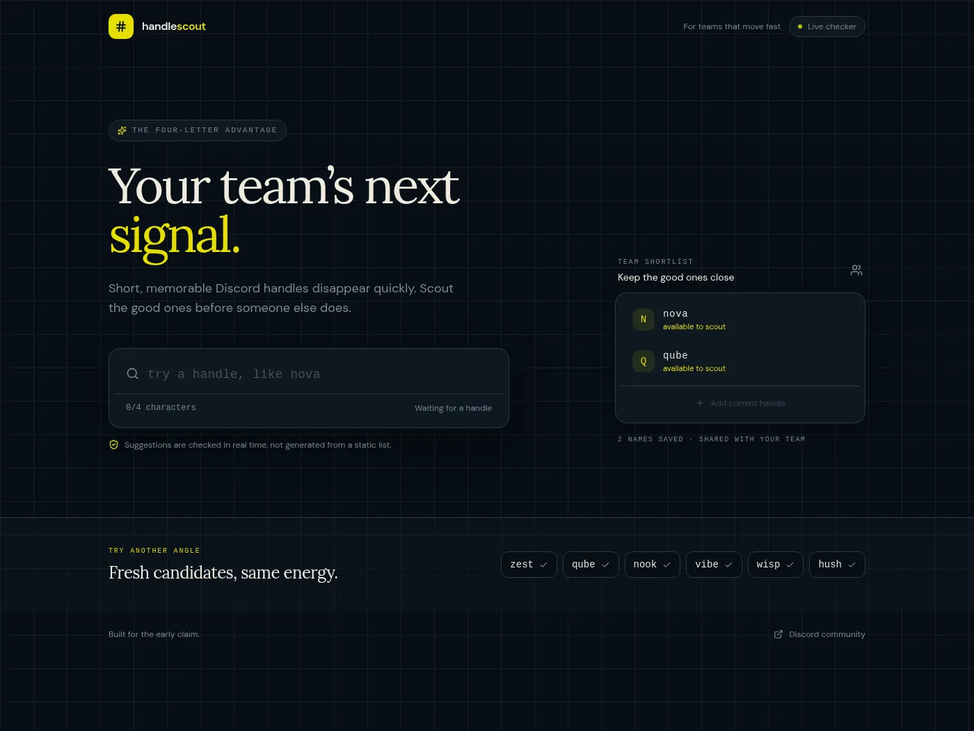 Discord Handle Finder