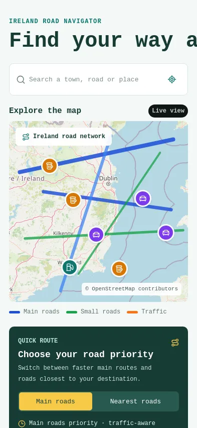 Ireland Road Navigator