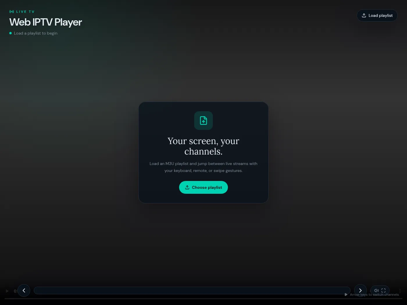 Web IPTV Player