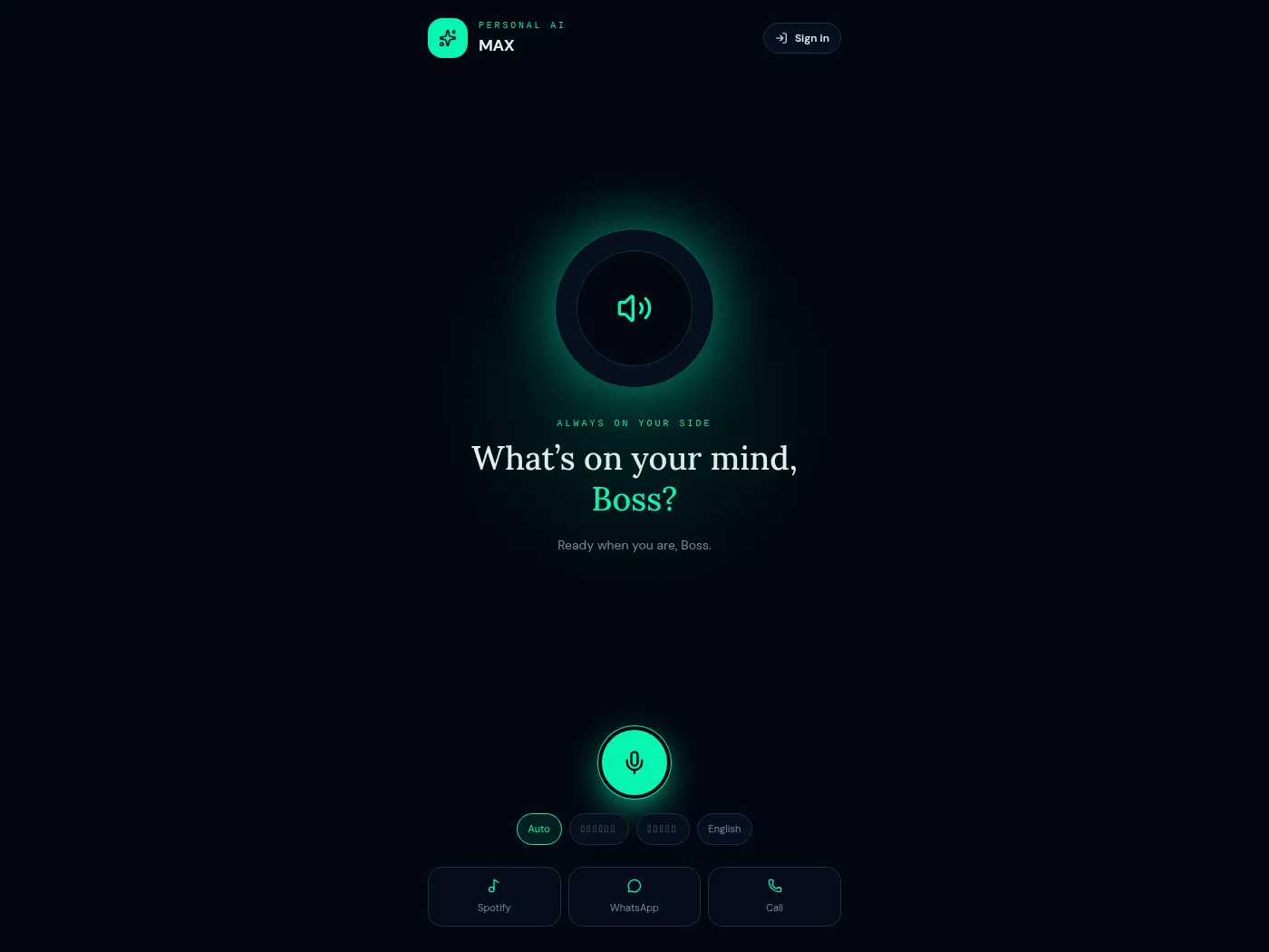 MAX Voice AI Assistant
