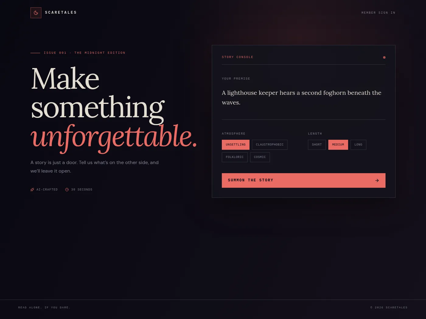 ScareTales Generator