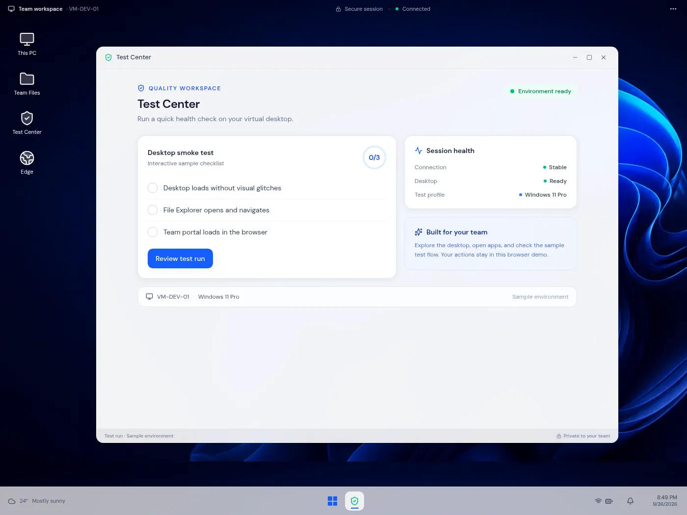 Virtual Windows Workspace