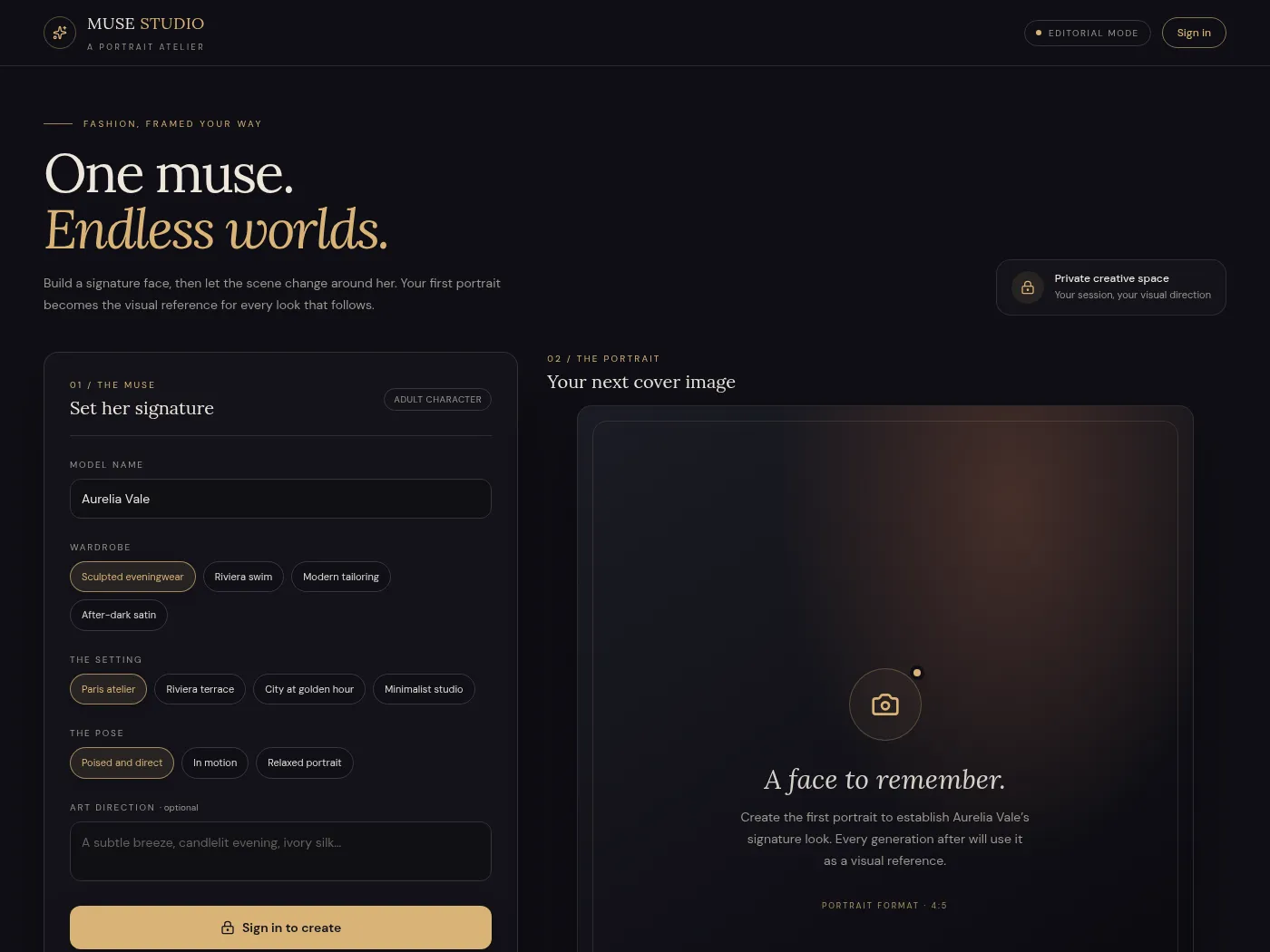 Model Muse Generator