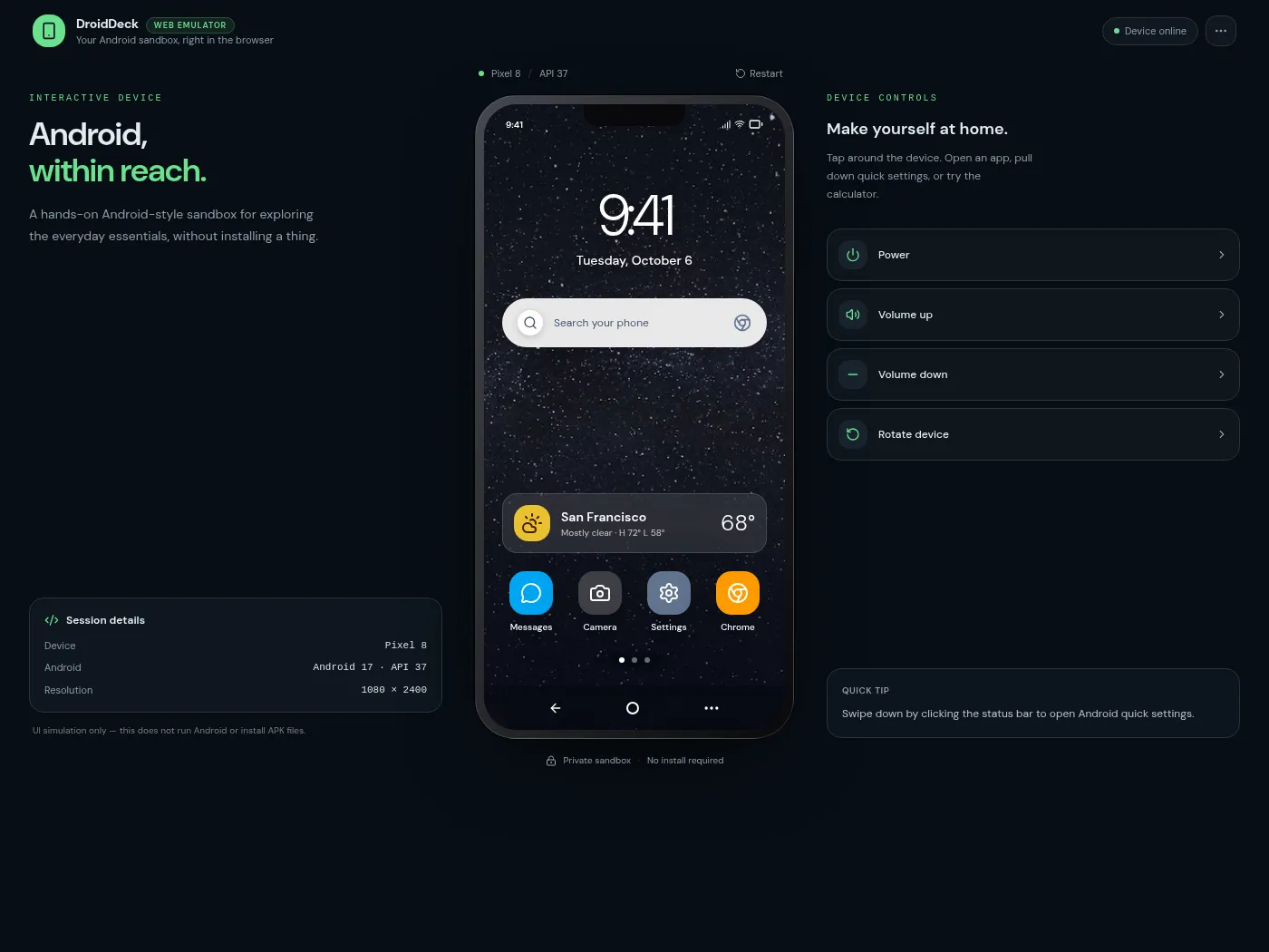 Web Android Emulator