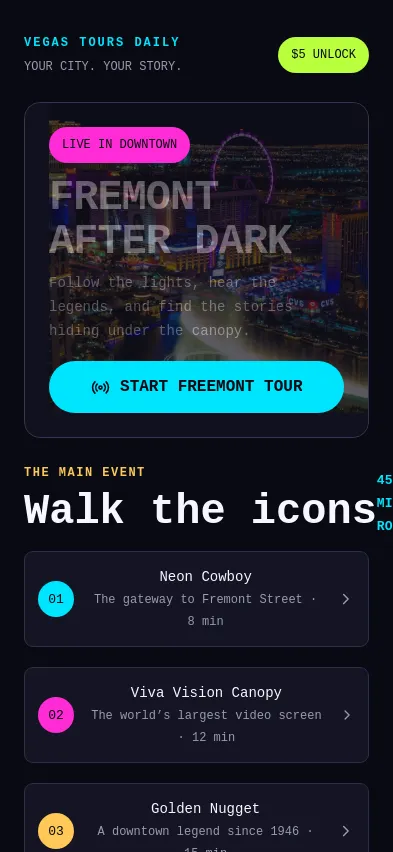 Vegas Tours Daily App