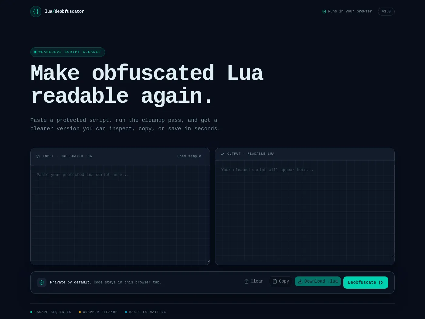 Lua Deobfuscator Pro