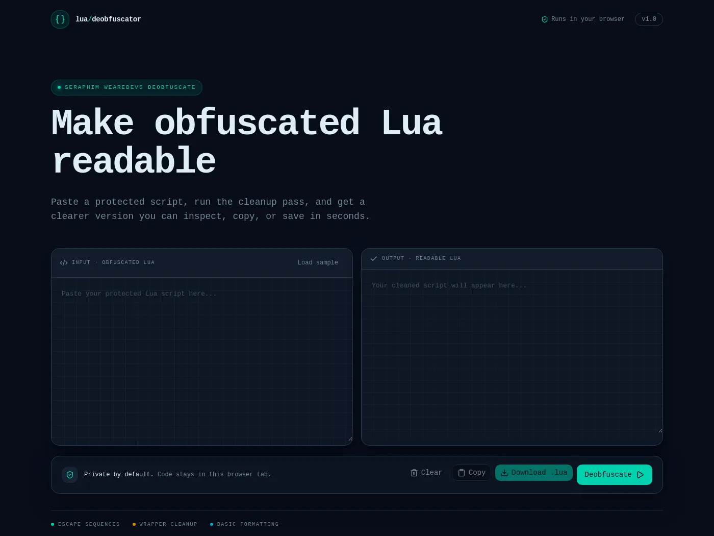 Lua Deobfuscator Pro