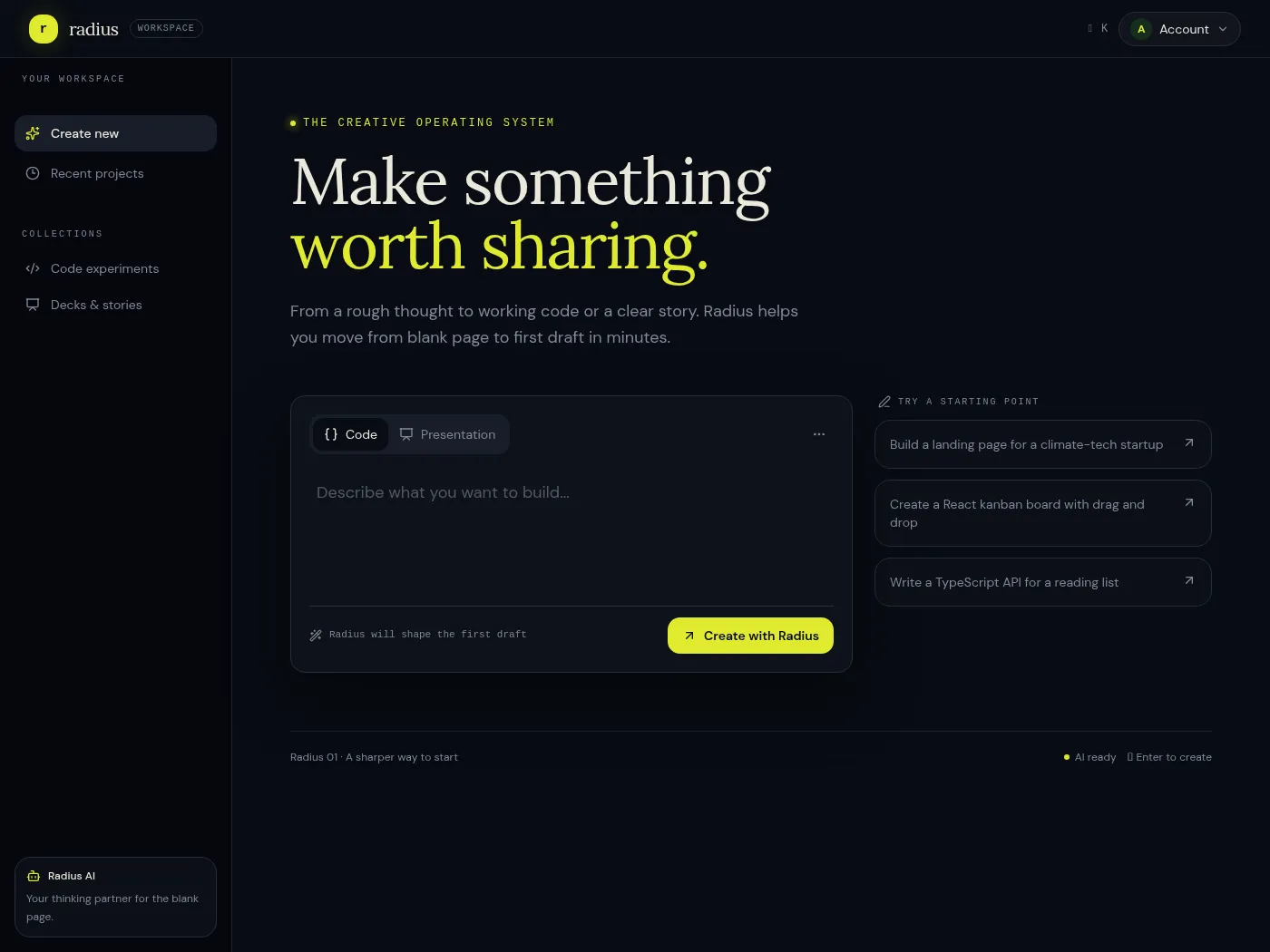 Radius AI Workspace