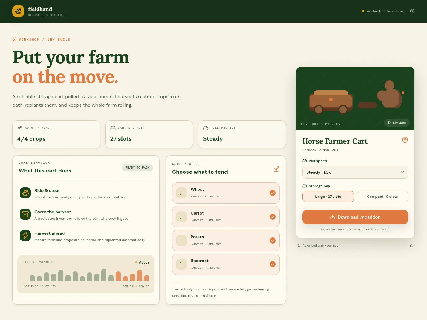 Horse Cart Farmer Addon