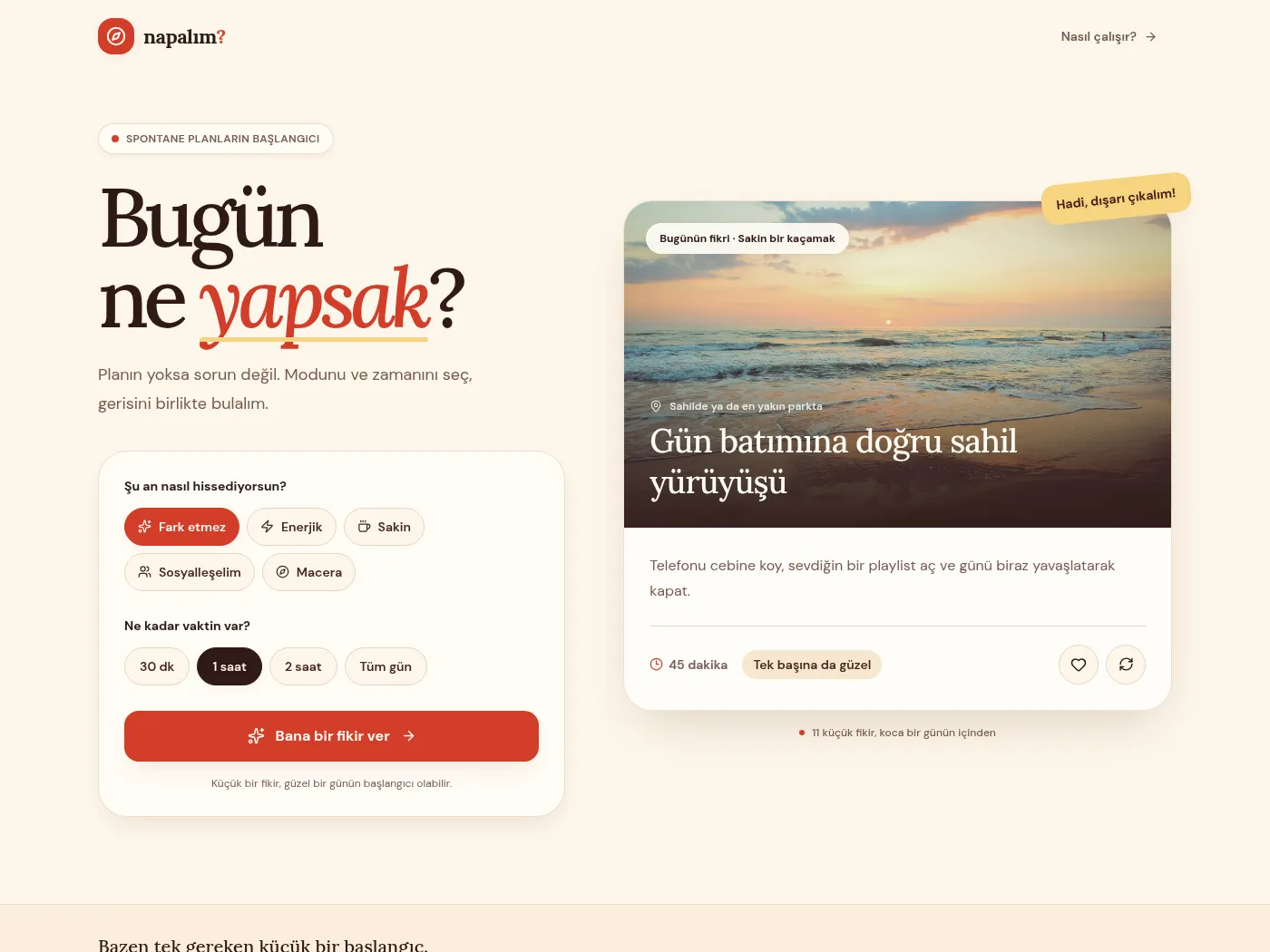 Napalım? Idea Finder