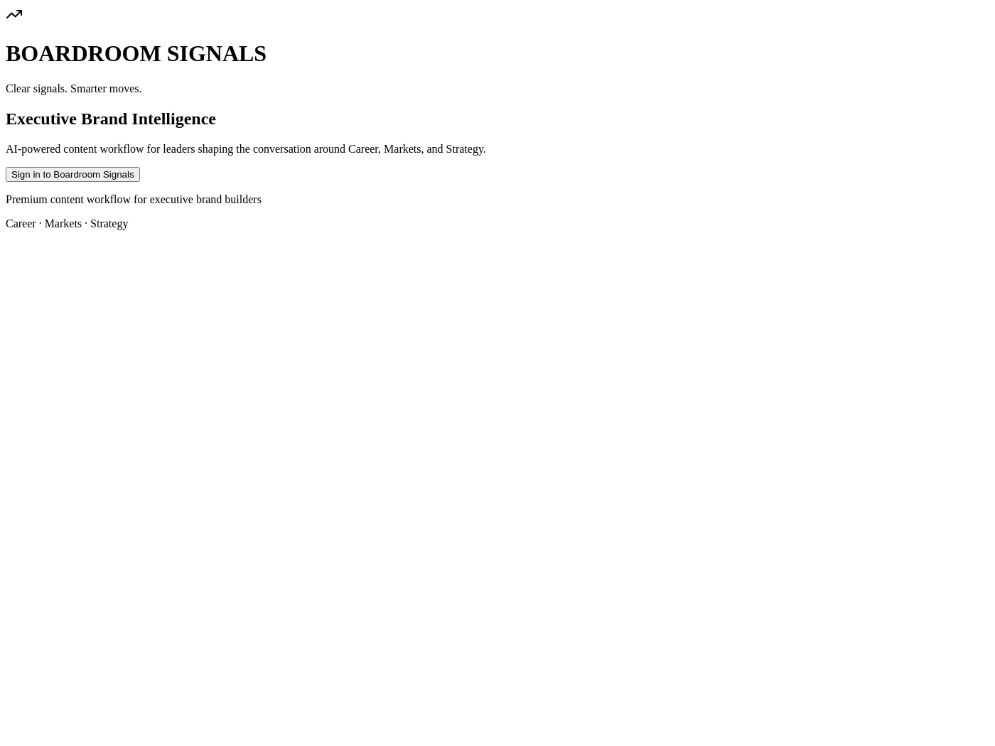 Boardroom Signals OS