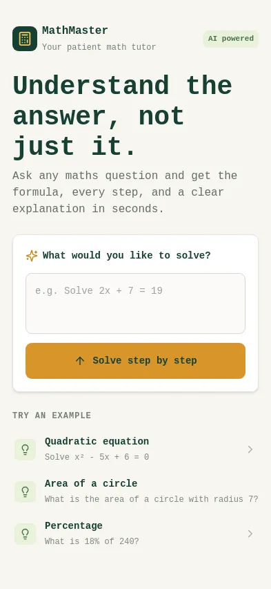 MathMaster App