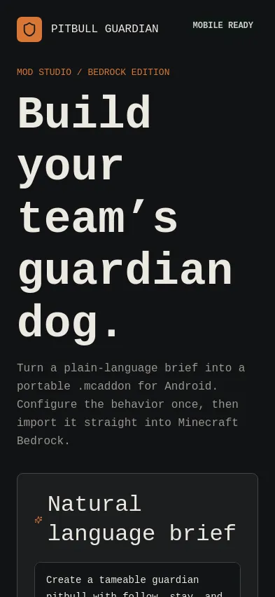 Pitbull Guardian Mod Studio