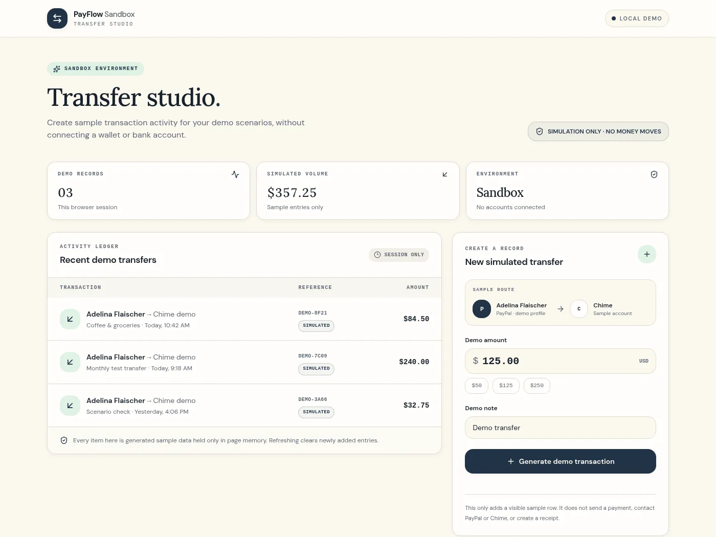 Adelina Pay Simulator