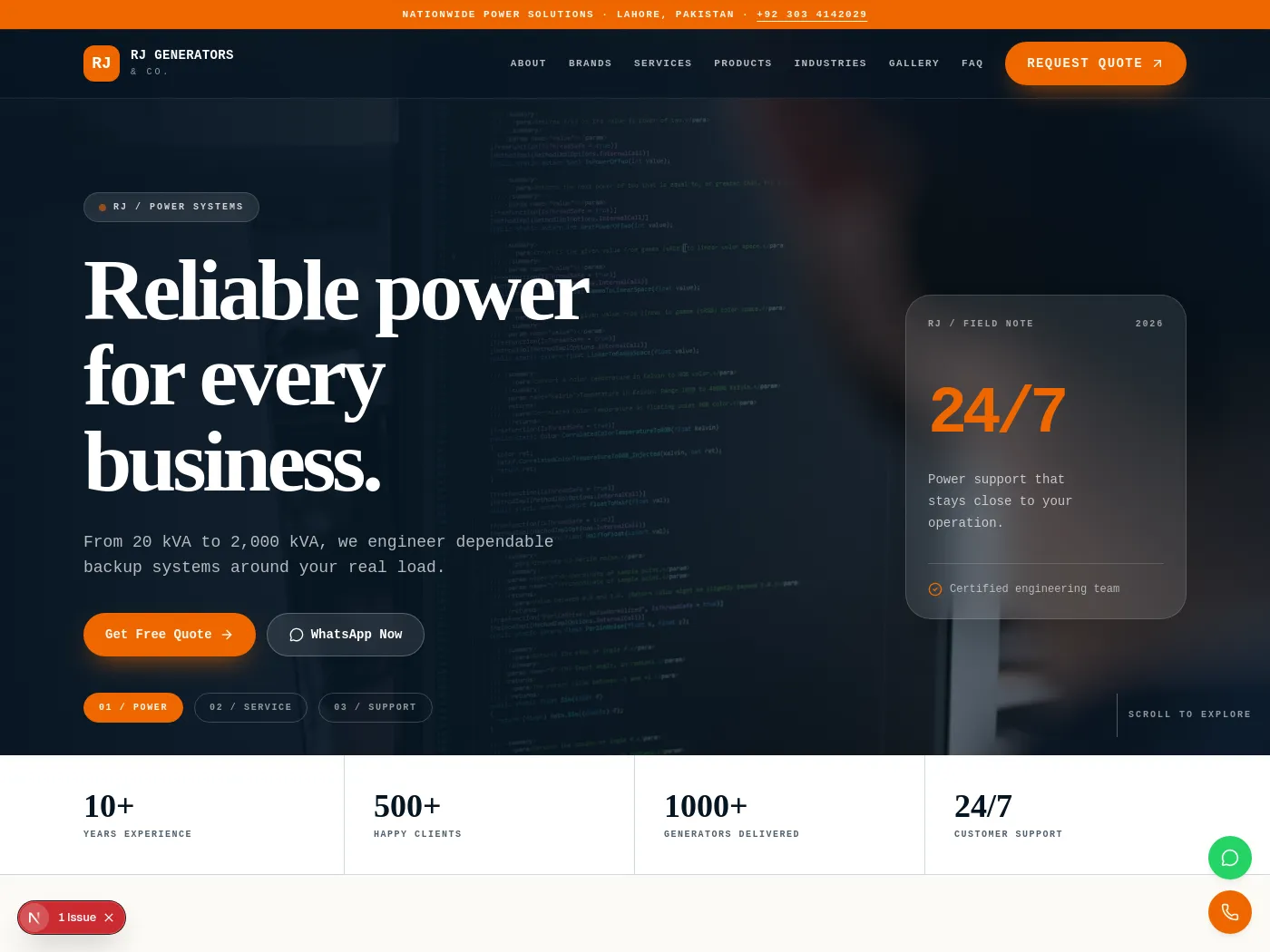 RG Generators Premium Site