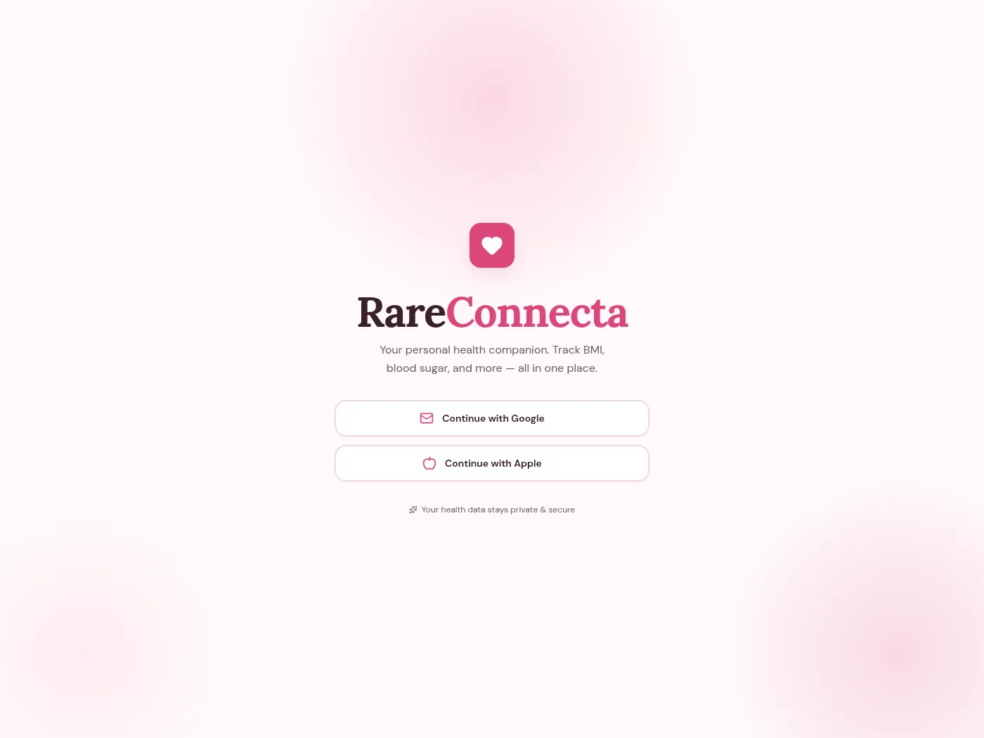 RareConnecta Health Portal
