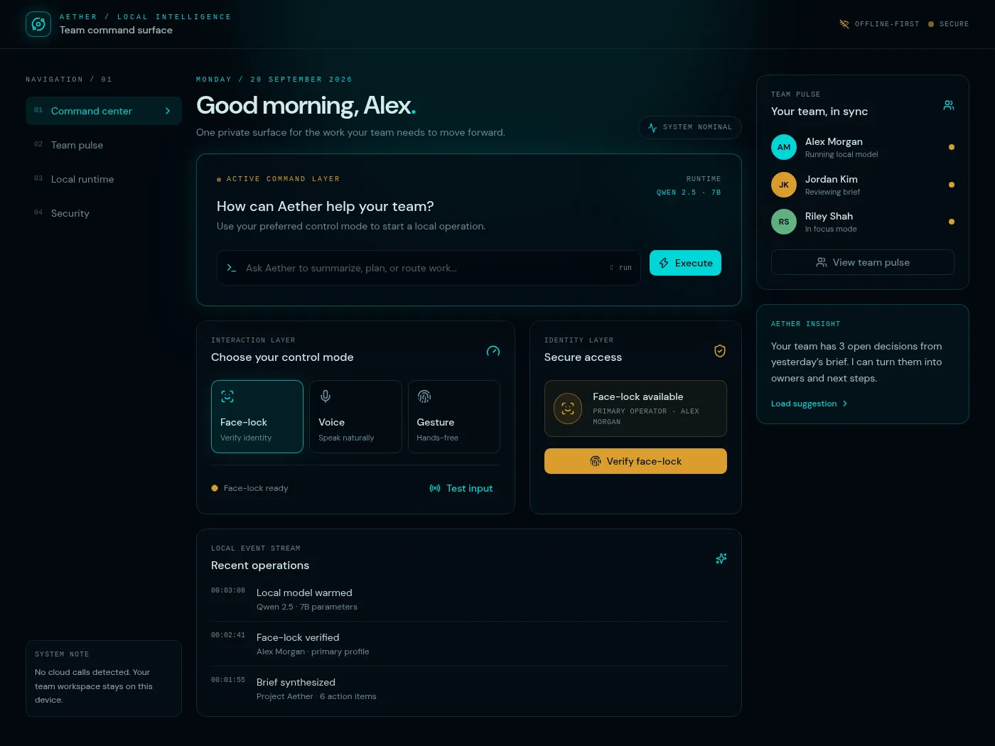 Aether Offline AI HUD