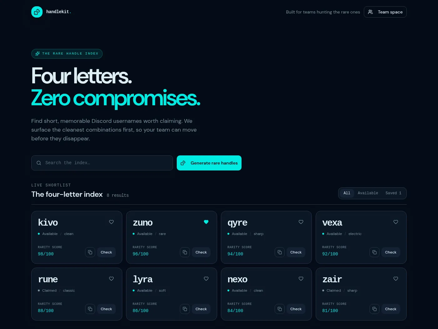 Rare Discord Handle Finder