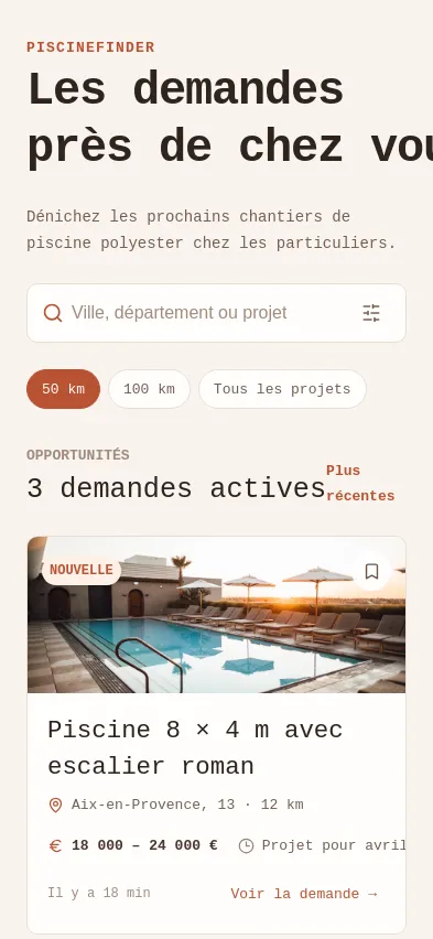 PiscineFinder Mobile