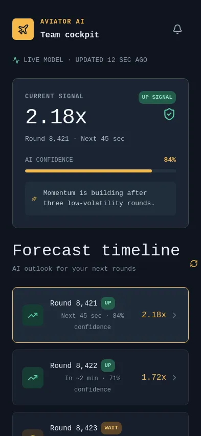 Aviator AI Signal Predictor