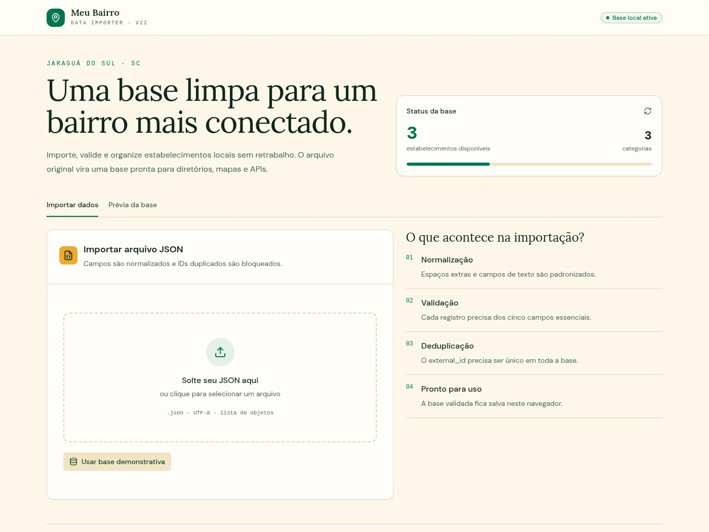 Meu Bairro Data Importer