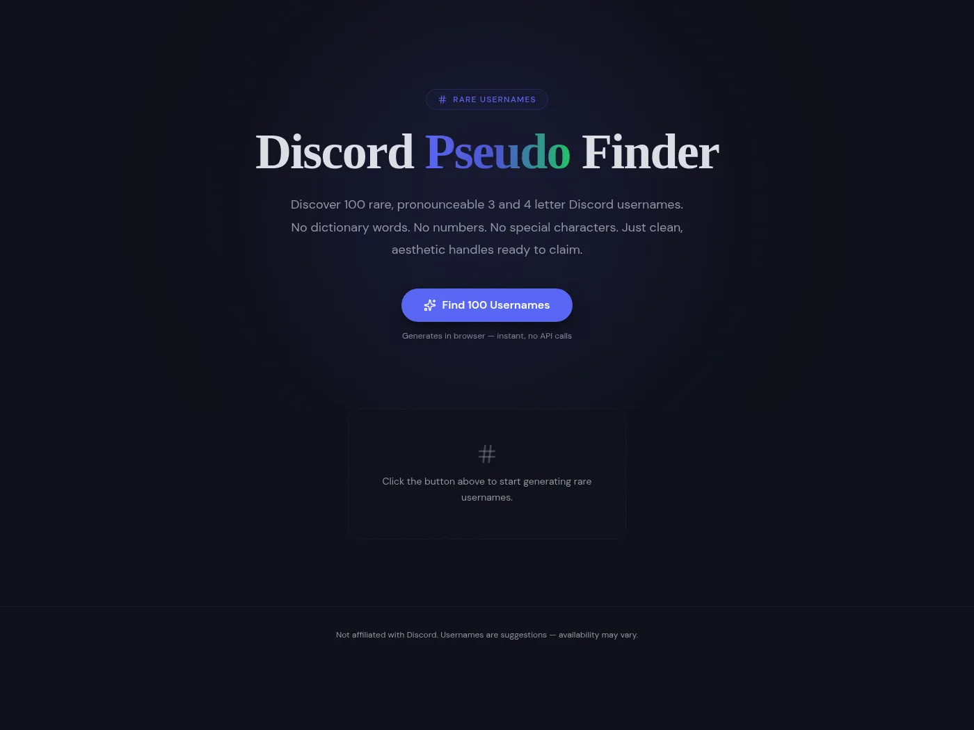 Discord Pseudo Finder