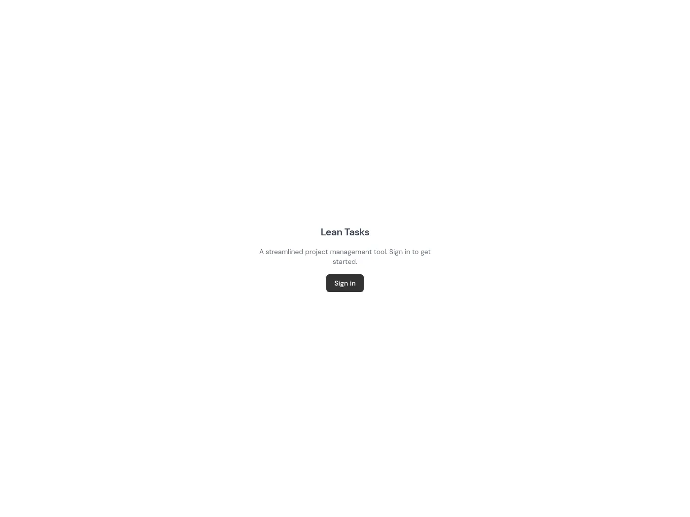 Lean Tasks