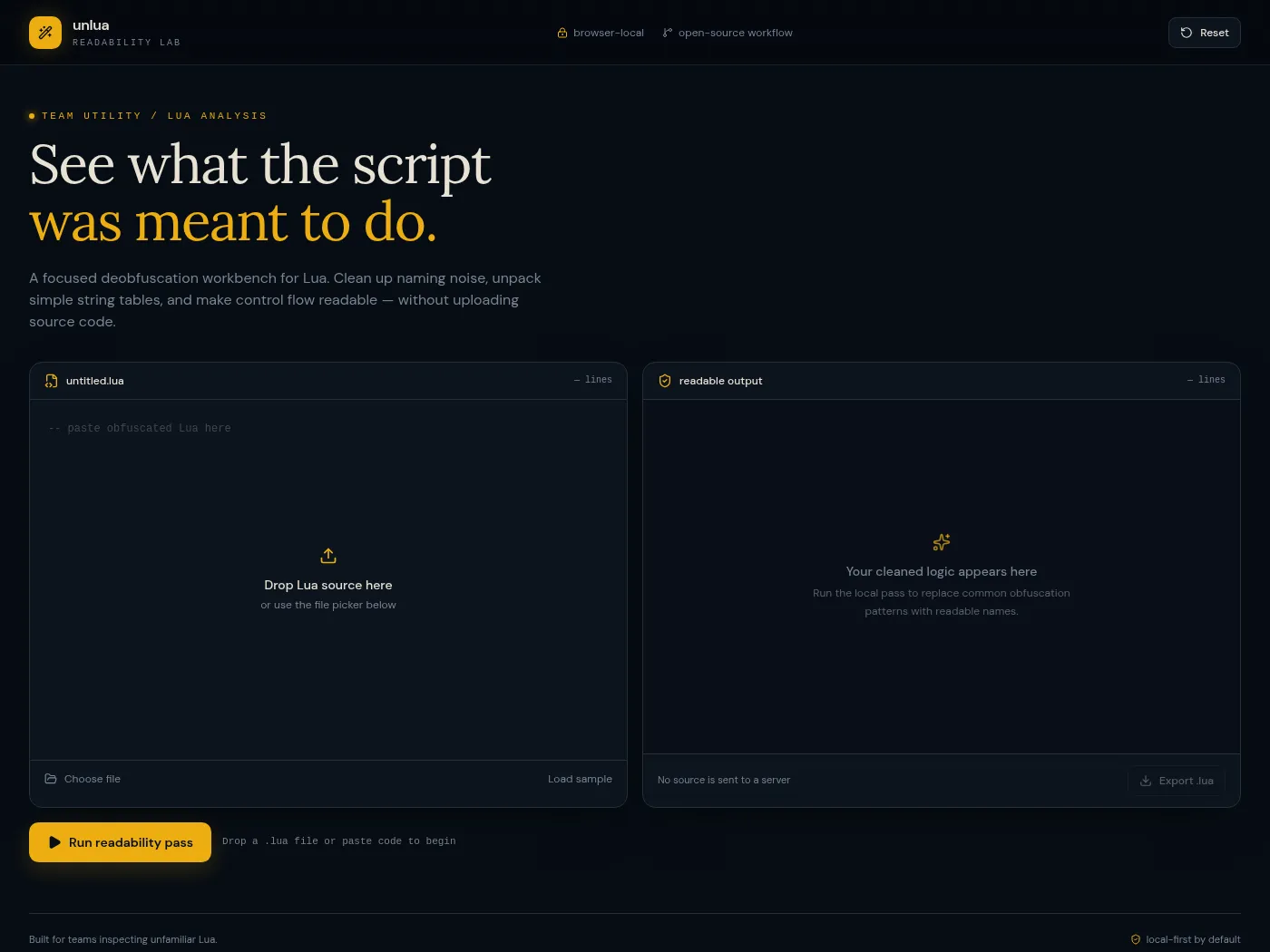Lua Deobfuscator Web