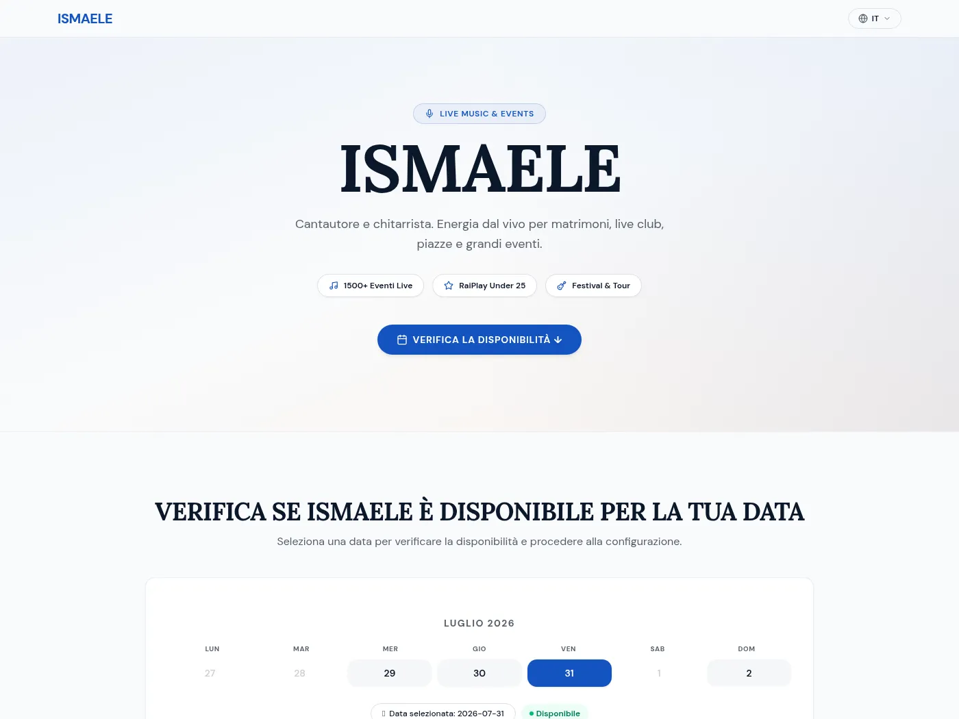 Ismaele Booking App