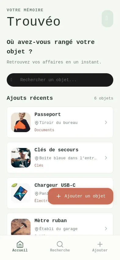 Trouvéo: Objet Finder App