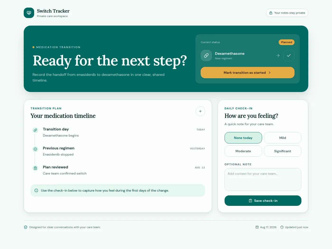 Medication Switch Tracker
