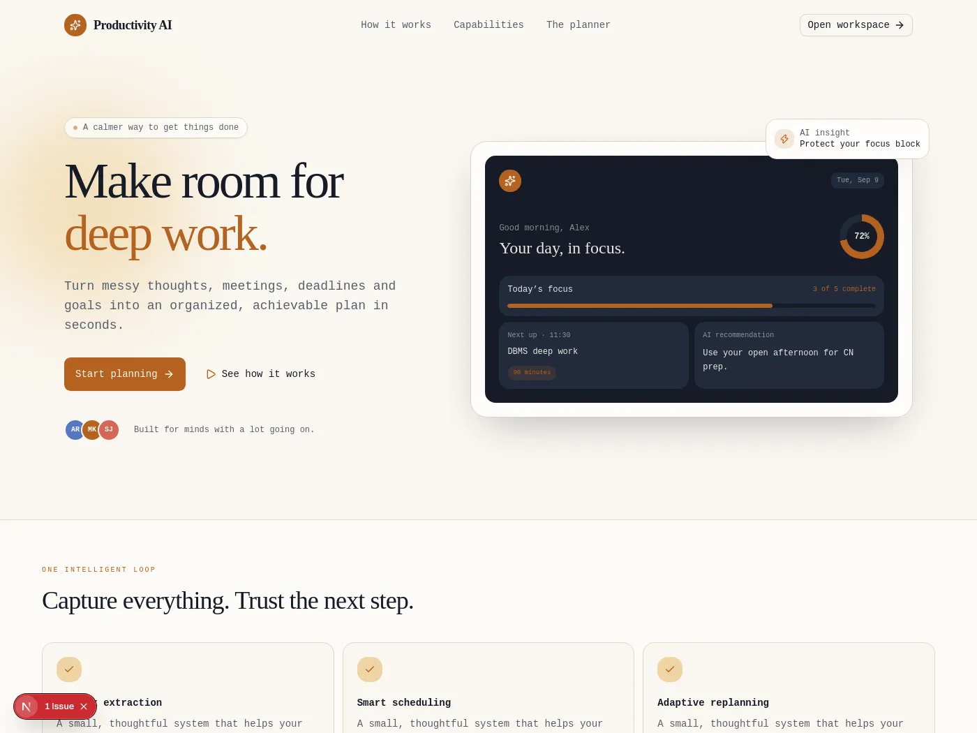 Productivity AI Command Center
