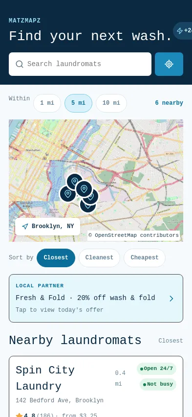 MatzMapz: Laundromat Finder