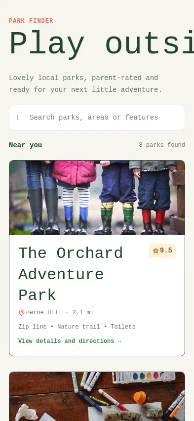 Park Finder App
