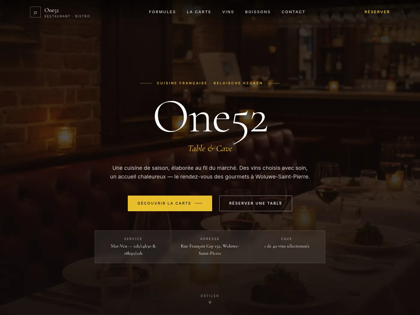 One52 Restaurant Showcase
