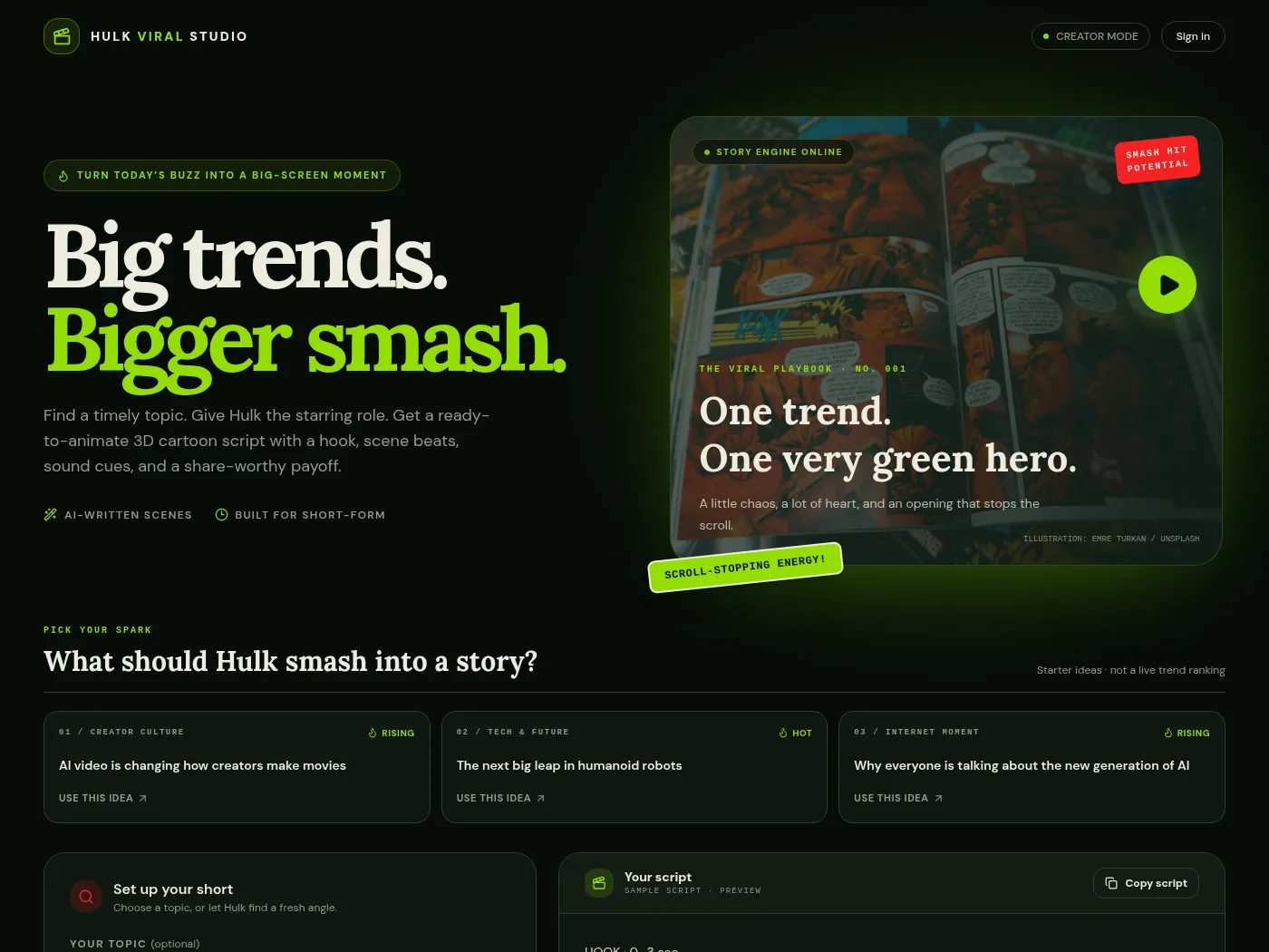 Hulk 3D Viral Animator