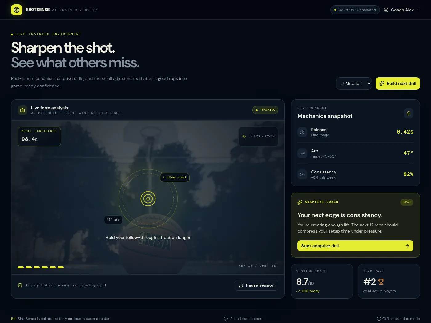 ShotSense AI Trainer