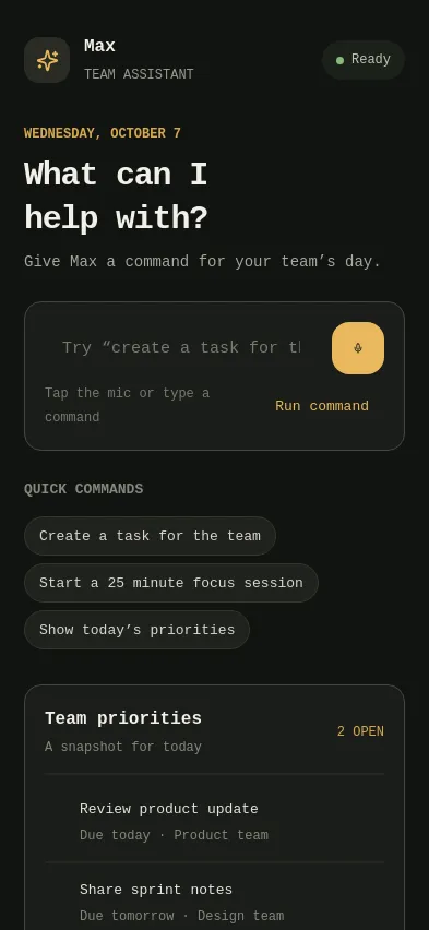 Max AI Voice Assistant