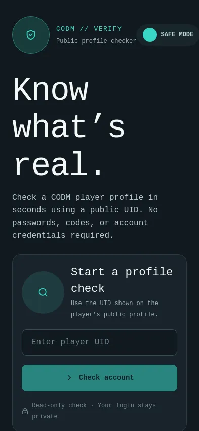 CODM Account Checker