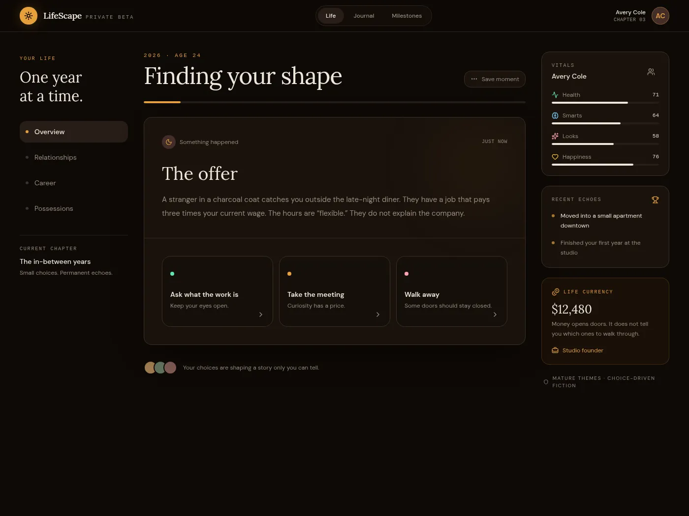 LifeScape Web Sim
