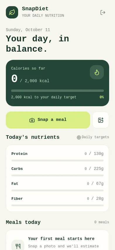 SnapDiet AI Tracker