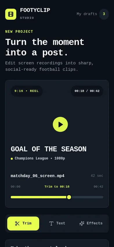 FootyClip Studio